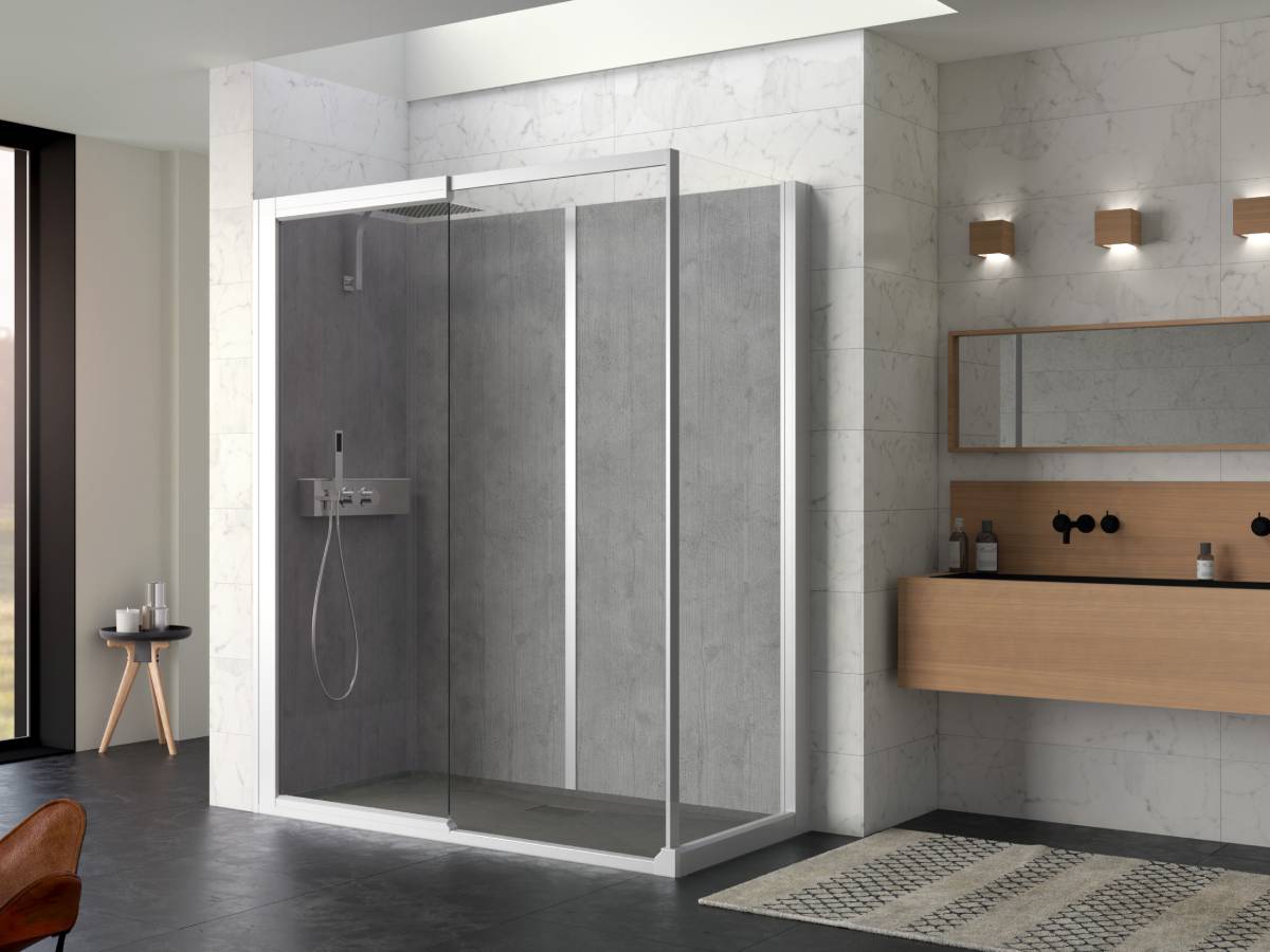 Une douche design évolutive - Aqua Habita